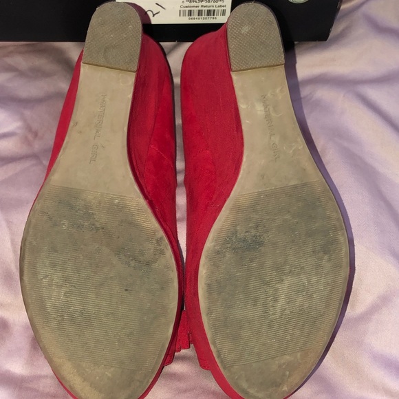Material Girl | Shoes | Material Girl Red Wedge Heels | Poshmark